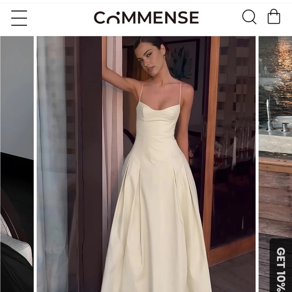 Commense | Dresses | Commense Womens Cream Dress | Poshmark